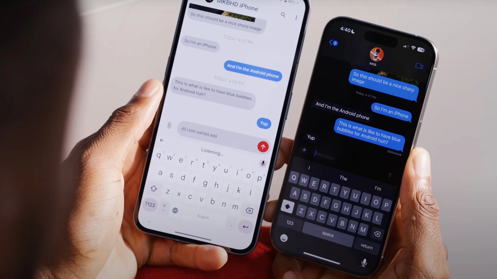Nothing внедрила в Phone (2) совместимость с мессенджером iMessage - Rozetked.me